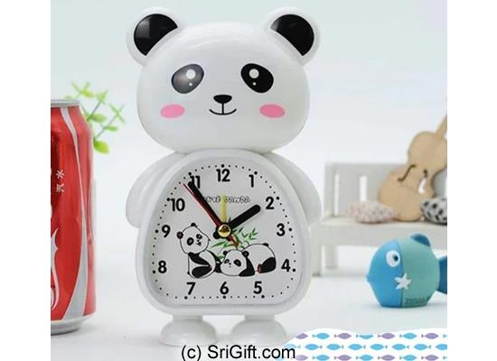 Analog Plastic Cute Panda Theme Mini Desk Alarm Clock | SriGift.com ...